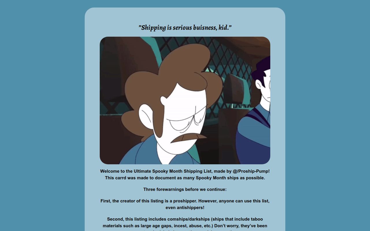 The Ultimate Spooky Month Shipping List